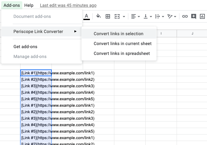 Periscope Link Converter A Google Sheets Addon To Convert Periscope 