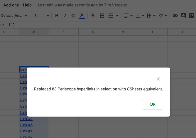 Periscope Link Converter A Google Sheets Addon To Convert Periscope 